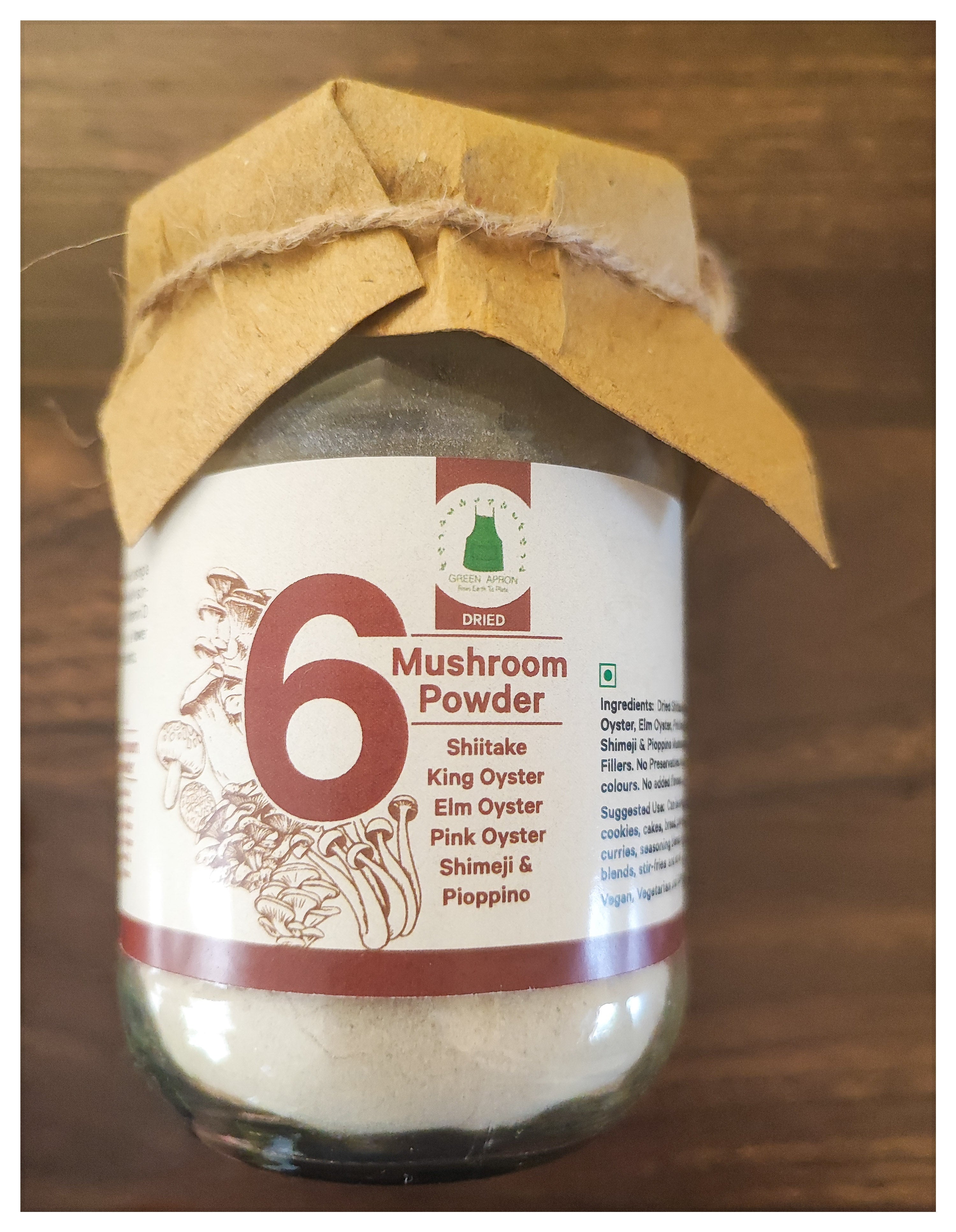 6 Mushroom Powder (6 Species Mushroom Powder) – Green Apron India
